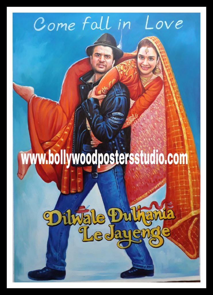 Personalized real bollywood poster from photo - Oil Canvas portrait
