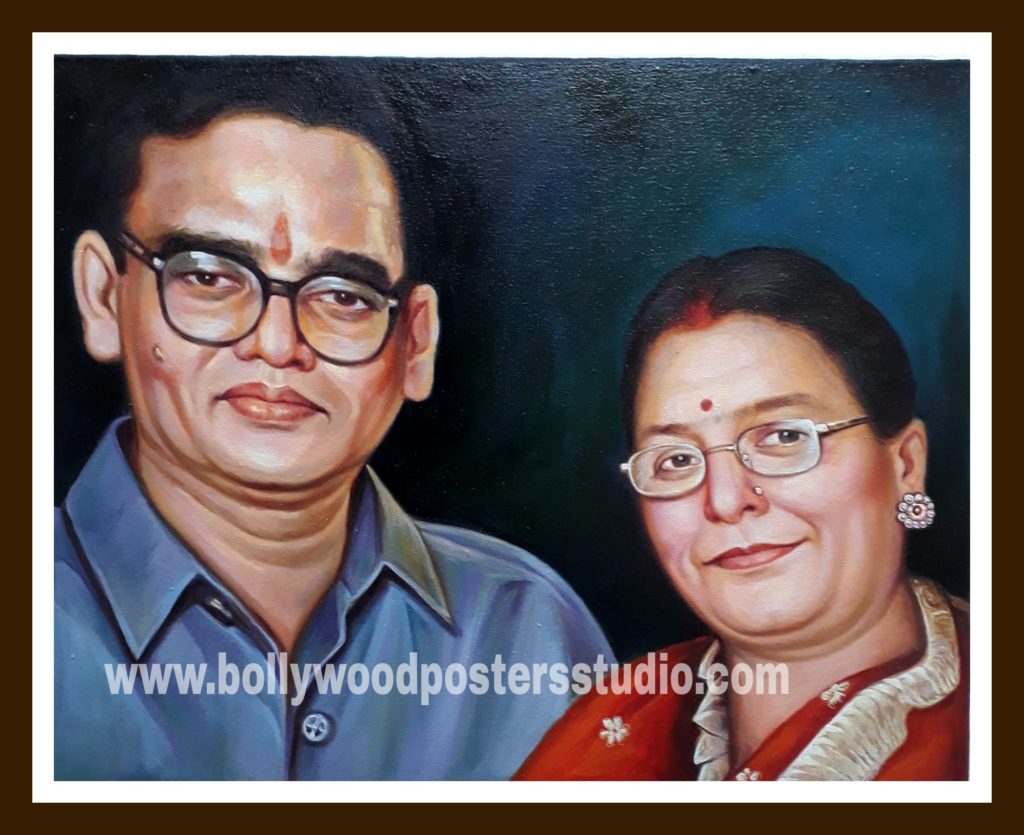 Handmade Portrait Painting Oil Canvas Portrait Handmade Portrait
